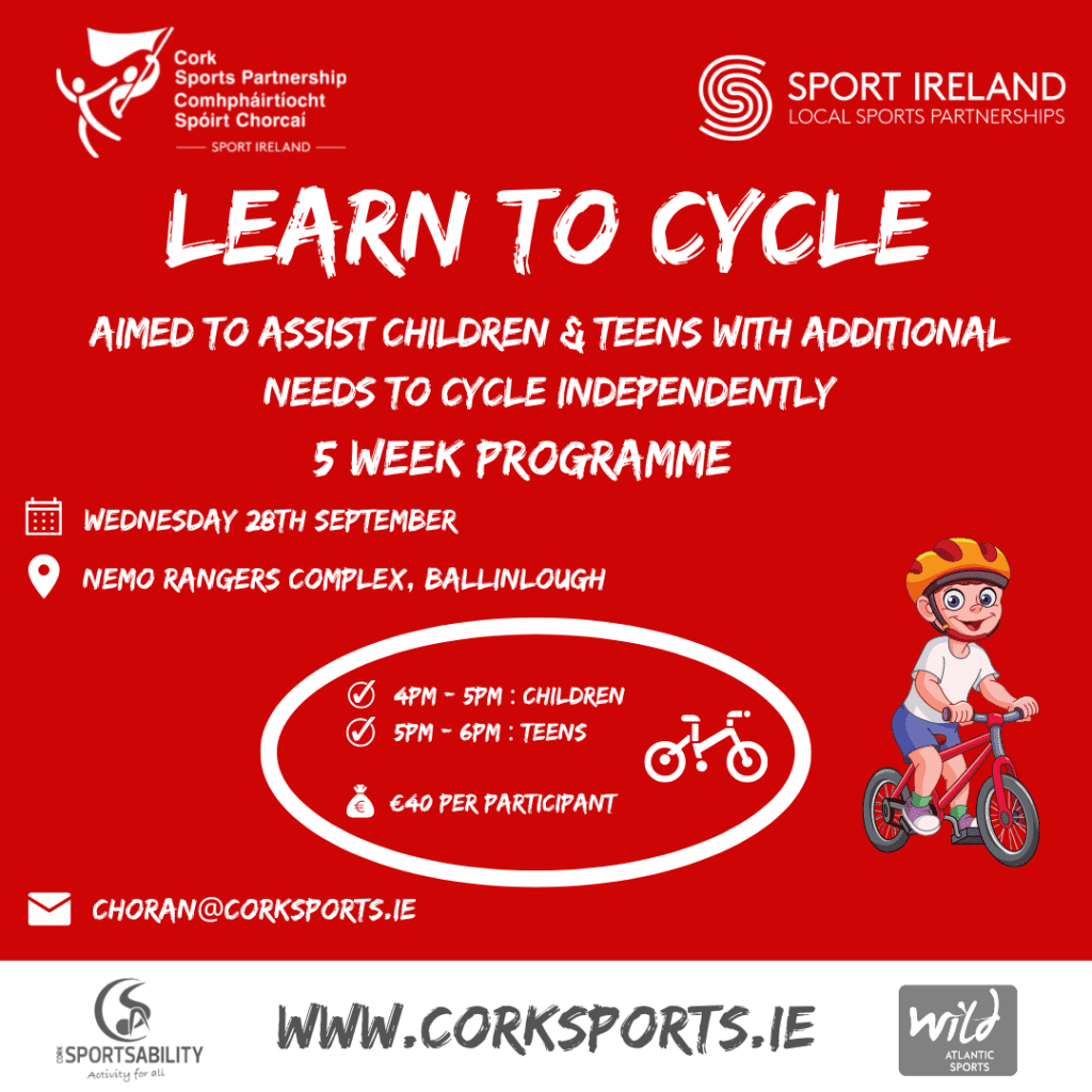 New Learn To Cycle Programme | Cork Sports Partnership