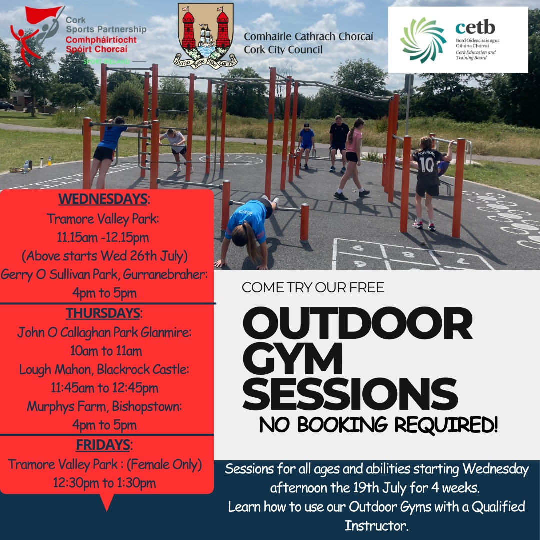 New Outdoor Gym Sessions Cork City | Cork Sports Partnership