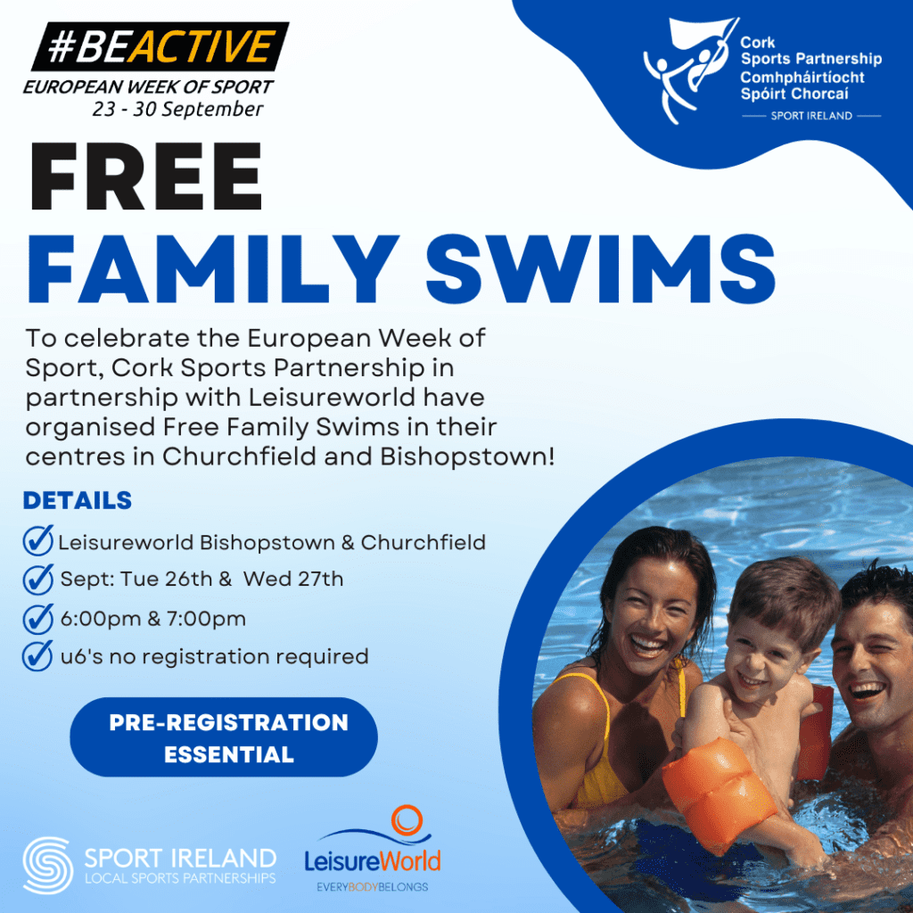 Free Family Swims For European Week Of Sport | Cork Sports Partnership
