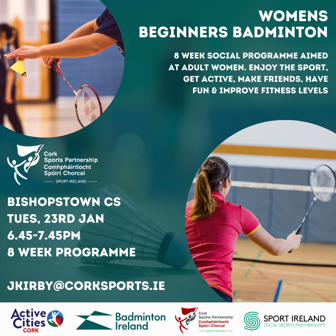 New Women & Teens Beginners Badminton Programmes 2024 | Cork Sports ...