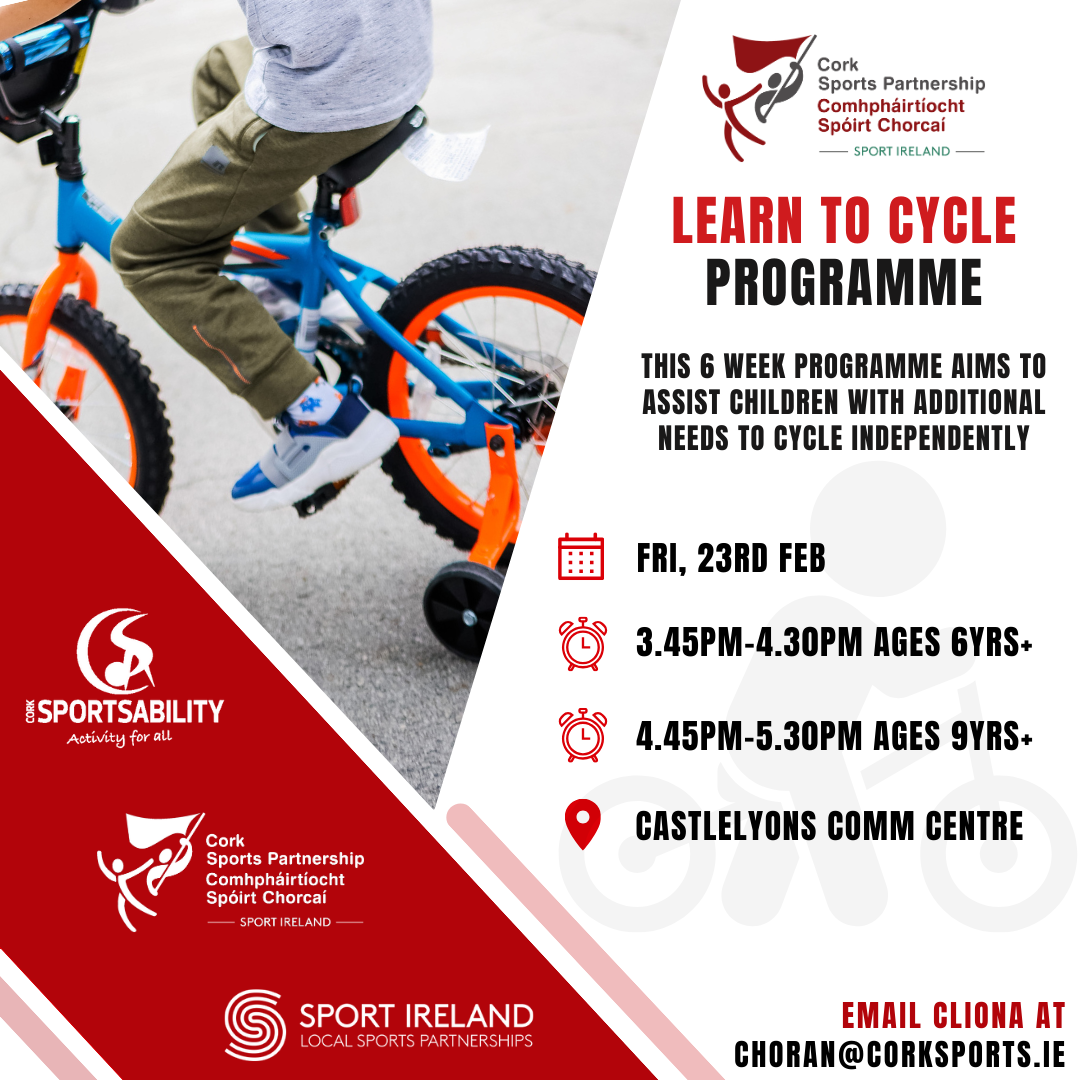 New Learn To Cycle Programmes | Cork Sports Partnership