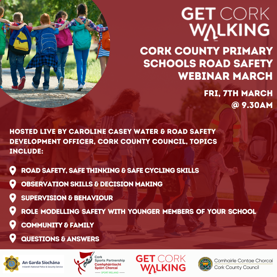 Schools Road Safety Webinar March 2025 | Cork Sports Partnership